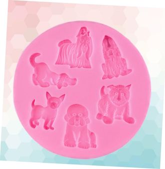 TOPBATHY 2st&uuml;cke Baking Cake Mould Silikonform Hunde-design F&uuml;r -kuchen Zuf&auml;llige Farben F&uuml;r Fondant Und Dekoration Von Feiern