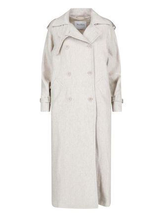 Max Mara Doppelt Gef&uuml;tterter Leinen-Trenchcoat