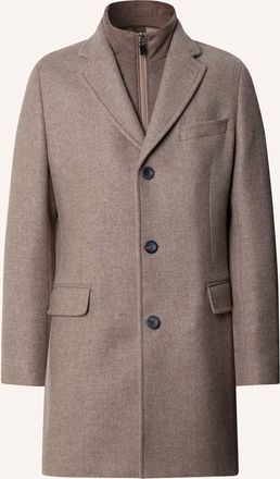 Hackett Stehkragenmantel Sr Wl Cash W/Bib Coat braun