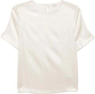 PESERICO Femme, Blouses et Chemises, Beige, Taille: 36 FR T-shirt en soie