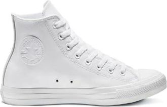 Converse Chuck Taylor All Star Chaussures en cuir TechLACED pour homme, style 165418C, blanc, 42.5 EU