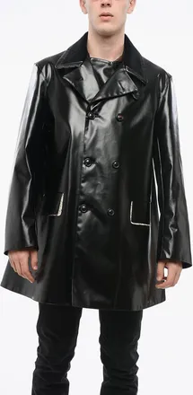 Maison Margiela MM4 MM14 Wasserdichter Trenchcoat mit Velourskragen Maison Margiela