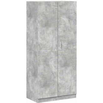 vidaXL Kleiderschrank Betongrau 90x52x200 cm Holzwerkstoff Vidaxl