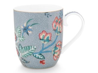 Pip Studio Flower Festival Henkelbecher Light Blue145ml