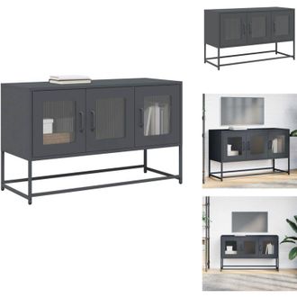 vidaXL Vidaxl - TV-Schrank Anthrazit 100,5x39x60,5 cm Kaltgewalzter Stahl - TV-Schrank - TV-Schr&auml;nke - Lowboard - Fernsehschrank
