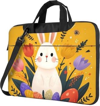 Generic Sac pour ordinateur portable de 15,6, motif floral printanier, avec bandouli&egrave;re, housse de protection antichoc pour ordinateur portable de 15,6, pour 