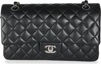 Chanel 2019 mittelgroße Schultertasche mit Double Flap - Schwarz