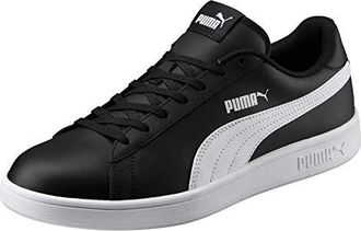 Puma Puma Smash v2 L Baskets Mixte, Puma Noir Puma Blanc, 45 EU