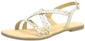 Les Tropeziennes LES TROPEZIENNES PAR M. BELARBI Femme DIAMS Sandale, Blanc/Or, 39 EU