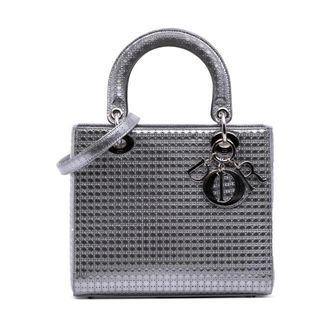 Dior Sac &agrave; main structur&eacute; doccasion - Femme - Pre-owned - Gris - Taille: ONE Size