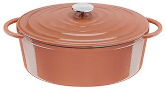 T-fal Lov Cocotte ovale 34 x 26 cm en fonte dacier, Induction intégrale + four, Revêtement intérieur émaillé, Robuste et écodesign, Cuisine saine, Ebook de 