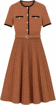 Self Portrait Midikleid - - Dresses - Damen - Braun - L