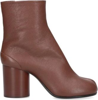 Maison Margiela Stiefel - Split-Toe Brown Leather Ankle Boots - Gr. 36 (EU) - in Braun - für Damen