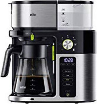 Braun MultiServe KF 9050 BK Cafeti&egrave;re &agrave; filtre avec verseuse en verre, choix direct de 7 portions pour jusqu&agrave;
