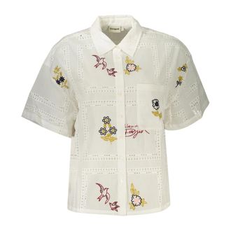 Desigual Femme, Blouses et Chemises, Blanc, Taille: 40 FR Martin Short-Sleeved Shirt