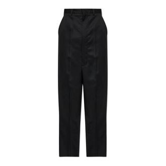 Maison Margiela Homme, Pantalons, Noir, Taille: XL Wool Pleated Pantalons