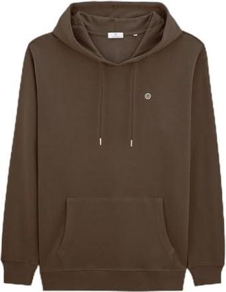 Serge Blanco Sweat &agrave; Capuche Hoodie Marron caf&eacute; en Coton - Mode Homme