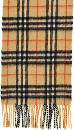 Burberry Check Cashmere Scarf - Beige
