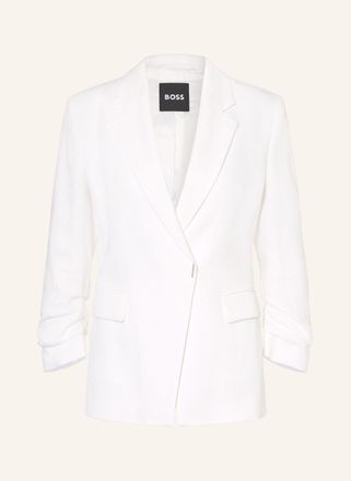HUGO BOSS Blazer Jia Mit Leinen Und 3/4-Arm weiss