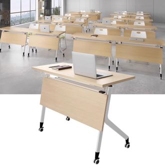 Generic Klappbarer Konferenztisch, klappbarer Besprechungstisch, mobiler Schulungstisch mit Klappplatte, rechteckiger, rollbarer Multifunktions-Computertisch 