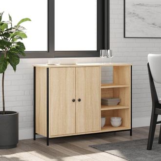 vidaXL Buffet ch&ecirc;ne sonoma 100x33x75 cm bois ding&eacute;nierie