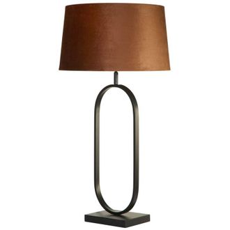 Searchlight Lampe de table Modish Noir avec capuche orange - EU94101OR