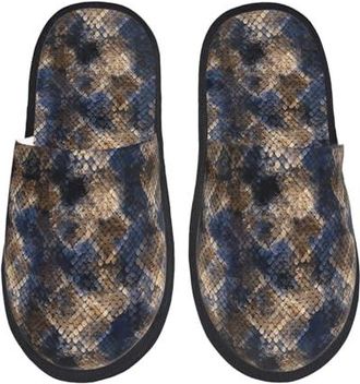 Generic Peau De Serpent Aquarelle Homme Femme Chaussures De Maison Chaud Slippers Doux Chaussons Pour Maison Hiver Int&eacute;rieur M