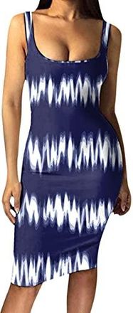 Generic Robe amincissante 2026 - Jupe imprim&eacute;e - Gilet tendance pour femme - Sans manches - Robe ajust&eacute;e d&eacute;contract&eacute;e pour le travail, Noir, XXL