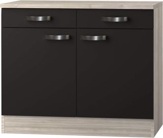 Optifit Kult K&uuml;chen-Unterschrank incl. ARBEITSPLATTE &raquo;Faro&laquo;, grau, 100 cm breit, U106-9+KUFR