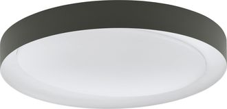 Eglo LED Deckenleuchte Laurito, Deckenlampe mit Fernbedienung, Lichtfarbe einstellbar (warmweiß - kaltweiß) dimmbar, Nachtlicht, LED Wohnzimmerlampe in Gra