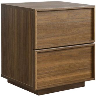 Sweeek Nachttisch mit Holzlook und 2 Schubladen