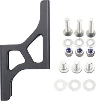 Generico Fahrradfrontlichtkonverter, Adapter aus Aluminiumlegierung, erhöhte Halterung für Gepäckträger, für Klappfahrräder und Aktivitäten im Freien