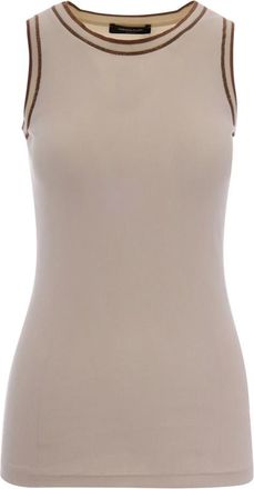 Fabiana Filippi Femme, Tops, Brun, Taille: 42 FR Canotta Vogatore In Jersey Costina Bordi Maglia