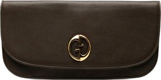 Gucci pochette en cuir 1973 Flap (2016-2025) - Marron
