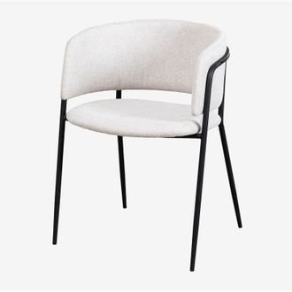 Sklum Chaise de salle &agrave; manger rembourr&eacute;e Nalon SKLUM Noir