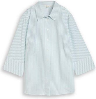 Tom Tailor Langarmbluse Blusen & Shirts Plus Size - Hemdbluse mit Streifenmuster