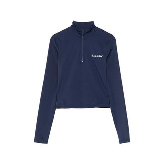 Sporty & Rich Signature Logo Quarter-zip Performance Top