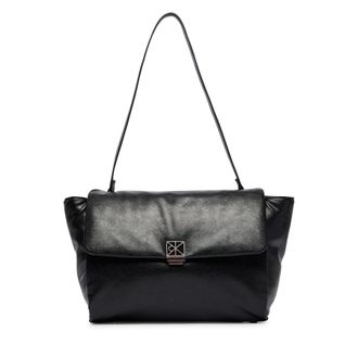 Calvin Klein Handtasche Calvin Klein Emblem Hw Padded Satchel LV04F3615G Schwarz