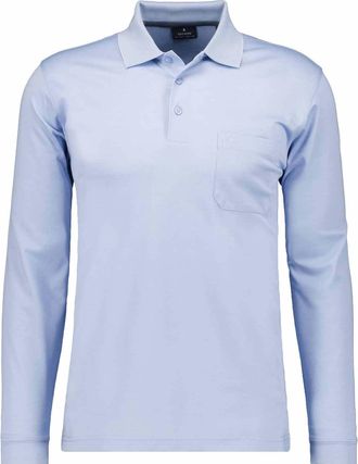 Ragman Ragman Herren Softknit-Polo Langarm 3XL Blaugrau