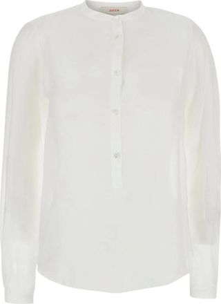 Jucca Femme, Blouses et Chemises, Blanc, Taille: 42 FR Chemise en Soie et Coton