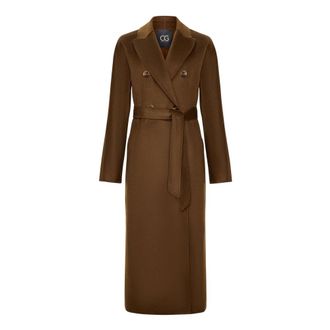 Cesare Gaspari Classic Luxe Long Coat Rosie - Braun - - Coats - Damen - Braun - S