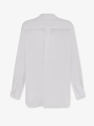 Max Mara Womens Linen Shirt Mxmfalasco White