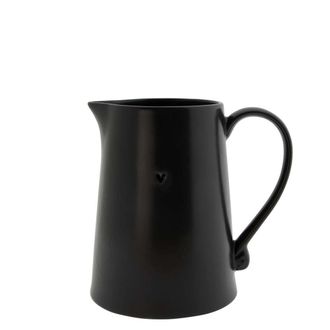 Bastion Collections Krug mit Henkel Keramik H&ouml;he 16 cm matt schwarz