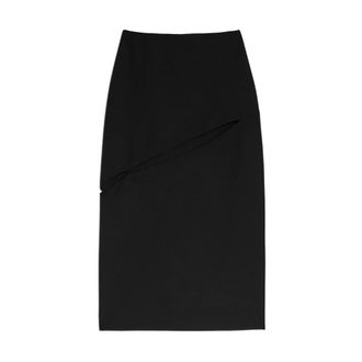 Jil Sander Femme, Jupes, Noir, Taille: 36 FR Jupe Midi Coupe Droite