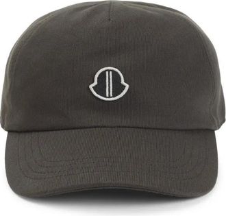 Moncler Caps & M&uuml;tzen - Dark Dust Cotton Baseball Hat With - Gr. ONE SIZE - in Grau - f&uuml;r Damen
