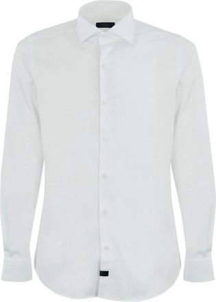 Fay Homme, Chemises, Blanc, Taille: L Chemise Stretch à Col Français