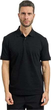 HUGO BOSS Homme, Tops, Noir, Taille: S Polo &agrave; 2 boutons en maille interlock