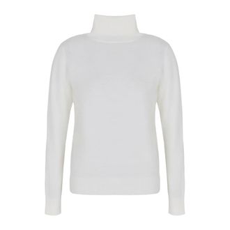 A|X Armani Exchange Femme, Pulls, Blanc, Taille: 40 FR Pull Col Roul&eacute; avec Logo Brod&eacute;