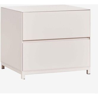 Sklum Rechteckiger Nachttisch 50x45 cm aus MDF Kivora Gardenia Wei&szlig;