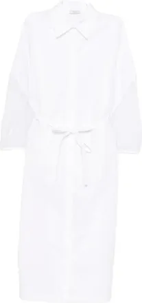 PESERICO Femme, Robes, Blanc, Taille: 42 FR Robe Midi &agrave; &agrave; la Taille